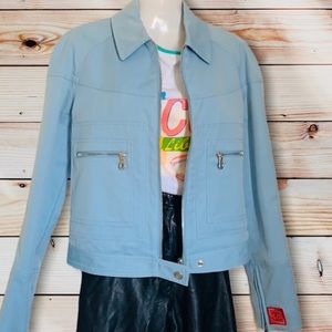 CHANEL | Jackets & Coats | Chanel Vintage Sport Line Cc Powder Blue ...